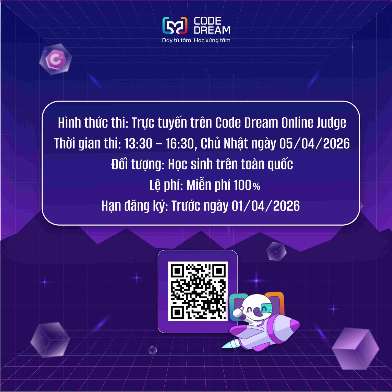 Hack Dream Contest 2026 quý I: Sân chơi lập trình trực tuyến dành cho ...